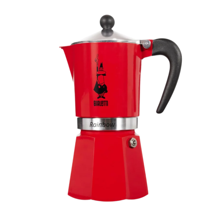 Bialetti Rainbow Rossa 6 Cup Moka Pot - Authentic Italian Espresso ...