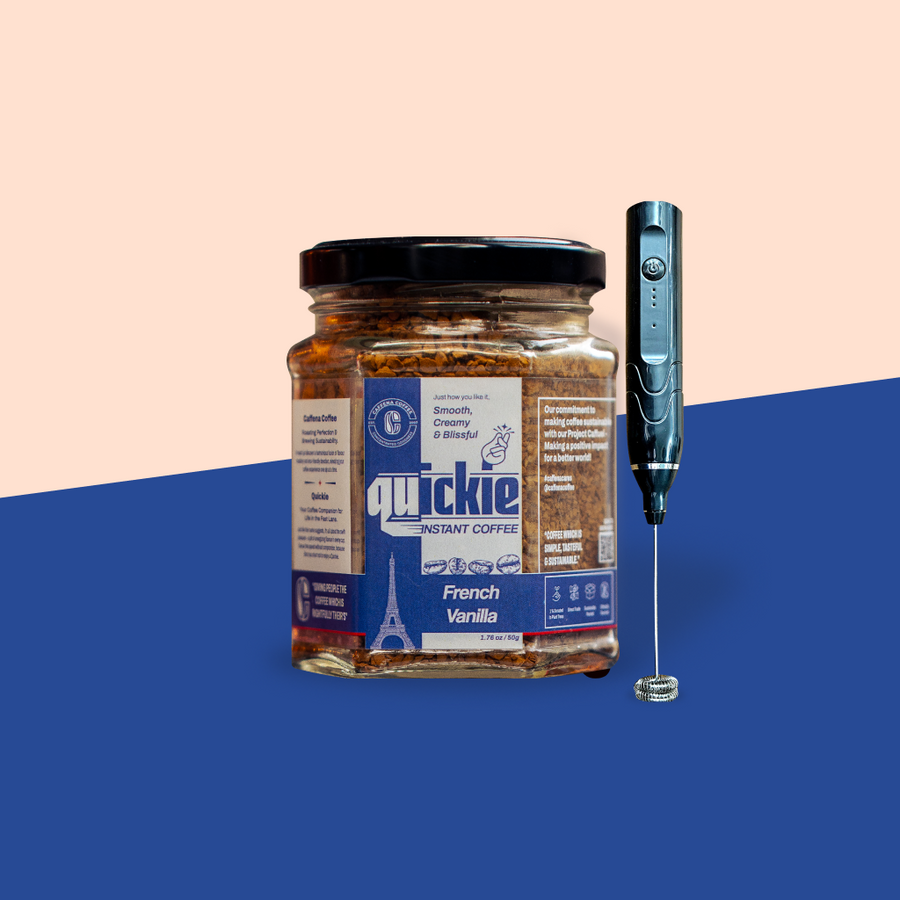 Quickie Craft Combo- Instant Coffee (50g) + Milk Frother – Caffena Coffee